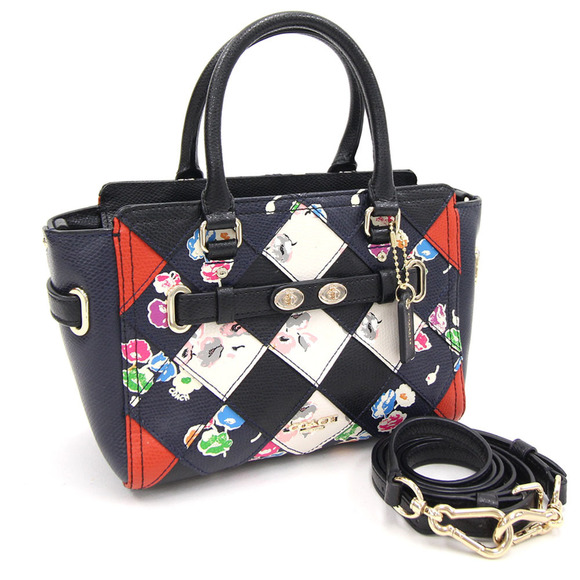 OTHERS | Bags | Coach Handbag Mini Break Carryall F3876 Navy Multicolor ...